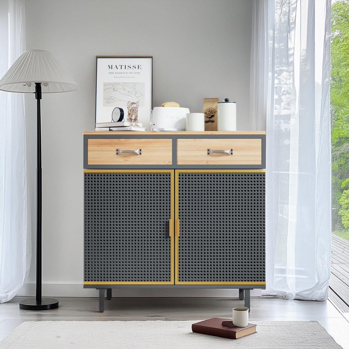 Mercer41 Eastbrook 2-Drawer Faux Wood Storage Cabinet | Wayfair