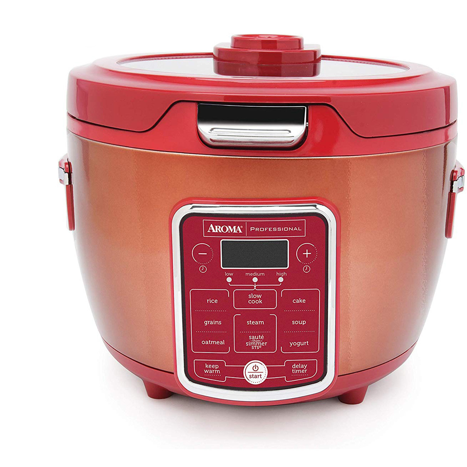 Aroma 10-Cup (Uncooked) / 20-Cup (Cooked) Glass Lid Digital Rice Cooker ...