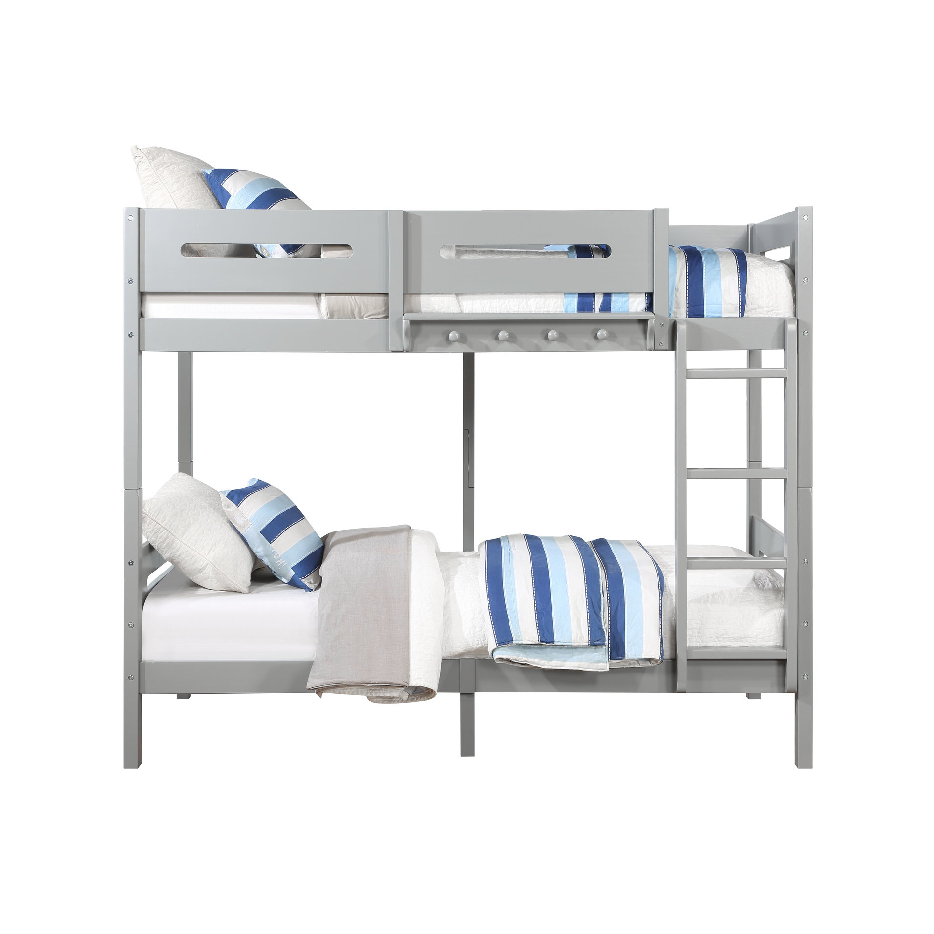 Harriet Bee Bunk Bed In Gray Finish - 330lbs Capacity, Easy Assembly ...
