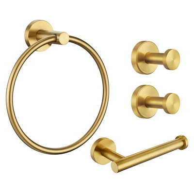 AngleSimple 4 - Piece Bathroom Hardware Set & Reviews | Wayfair