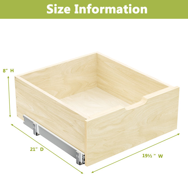 Rebrilliant Pull Out Cabinet Organizer With Full Extension Rail Slides ...