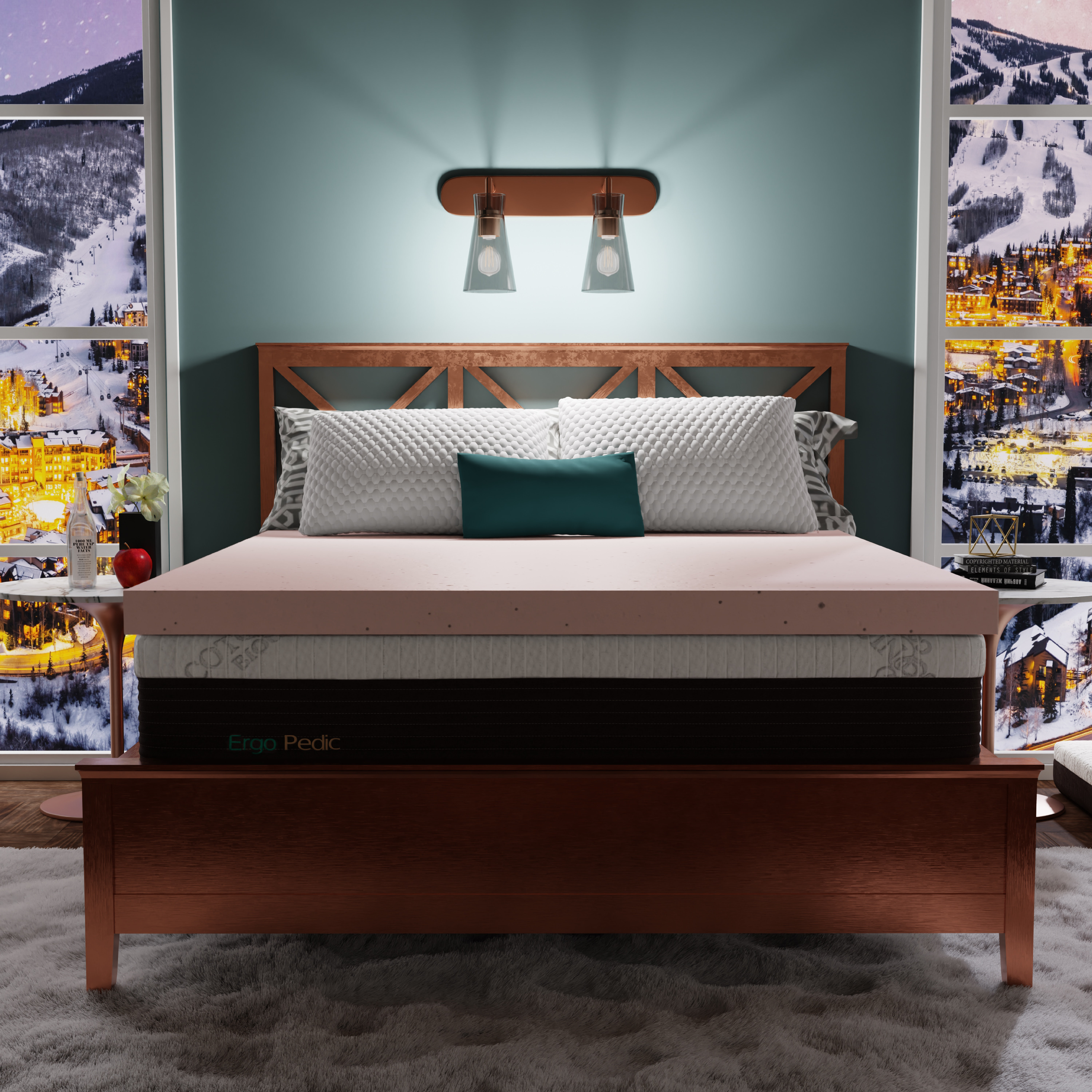 Ergo-Pedic Copperwave 2" Infused Memory Foam Topper | Wayfair
