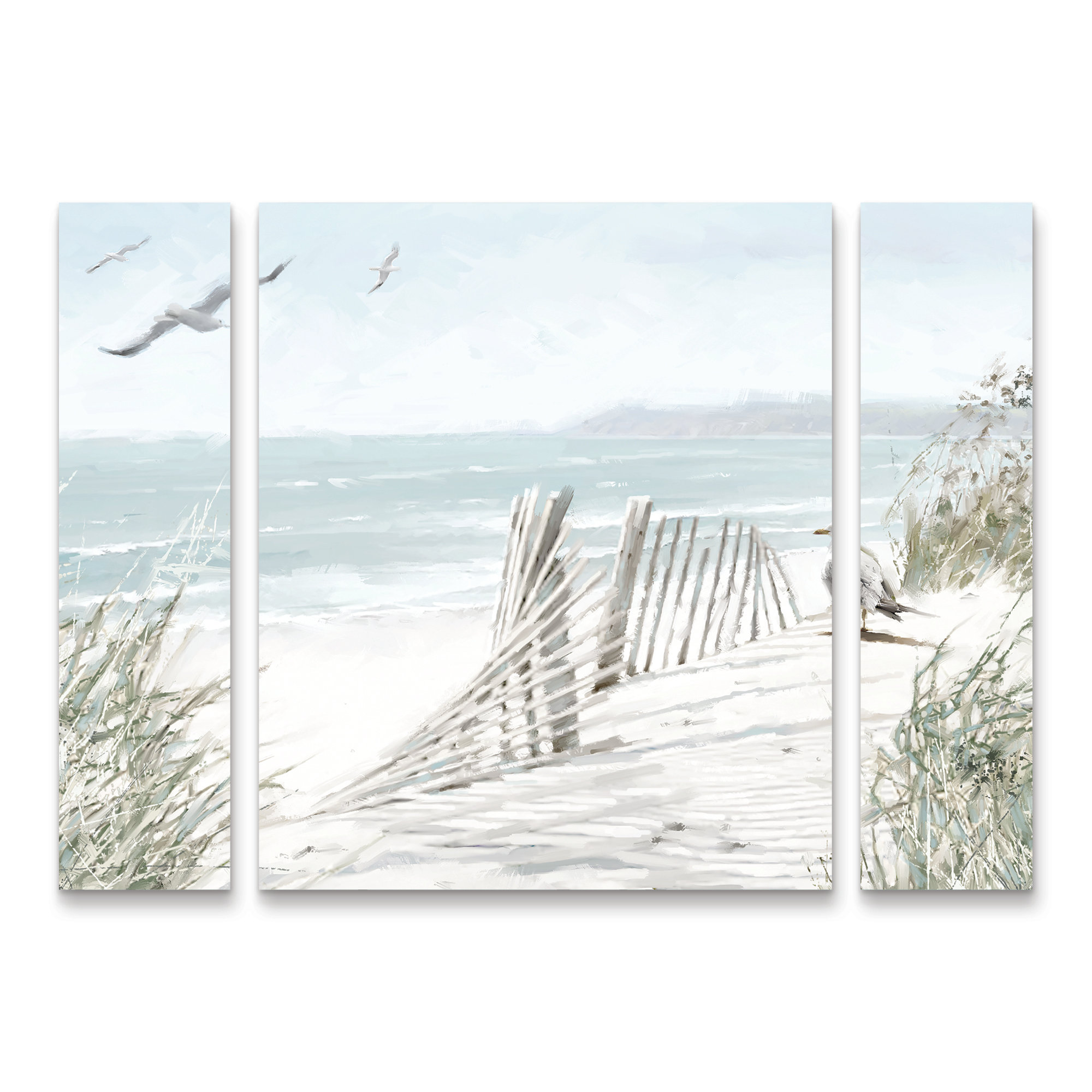 Rosecliff Heights The Macneil Studio 'Coastal Dunes' Multi Panel Art ...