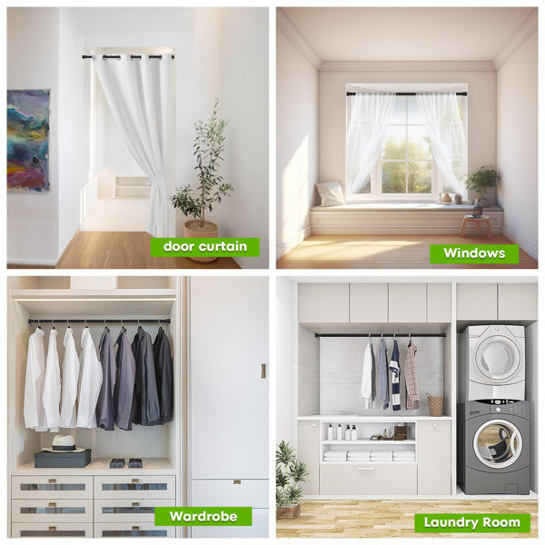 MARLIN MANUFACTURING COMPANY, INCORPORATED Tension Curtain Rod 2 Pack ...