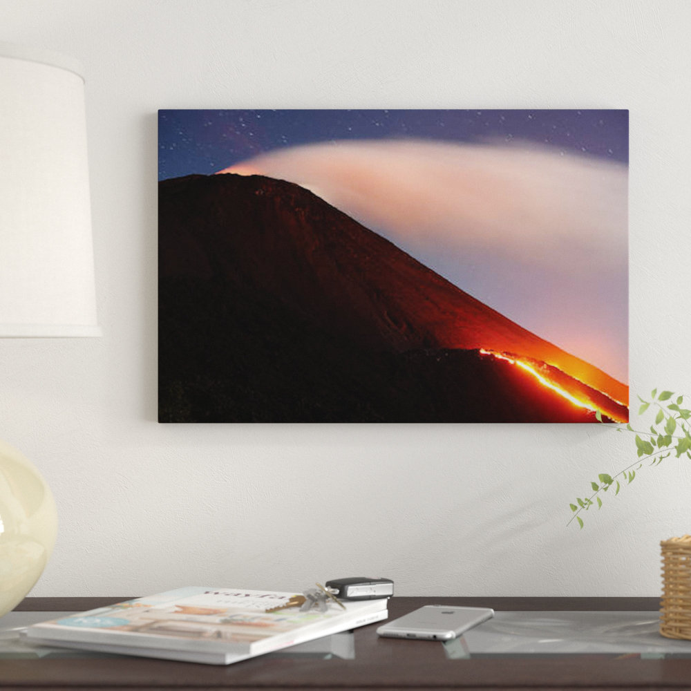 East Urban Home 'Lava Flowing from a Small Lava Shield on the Flank of ...