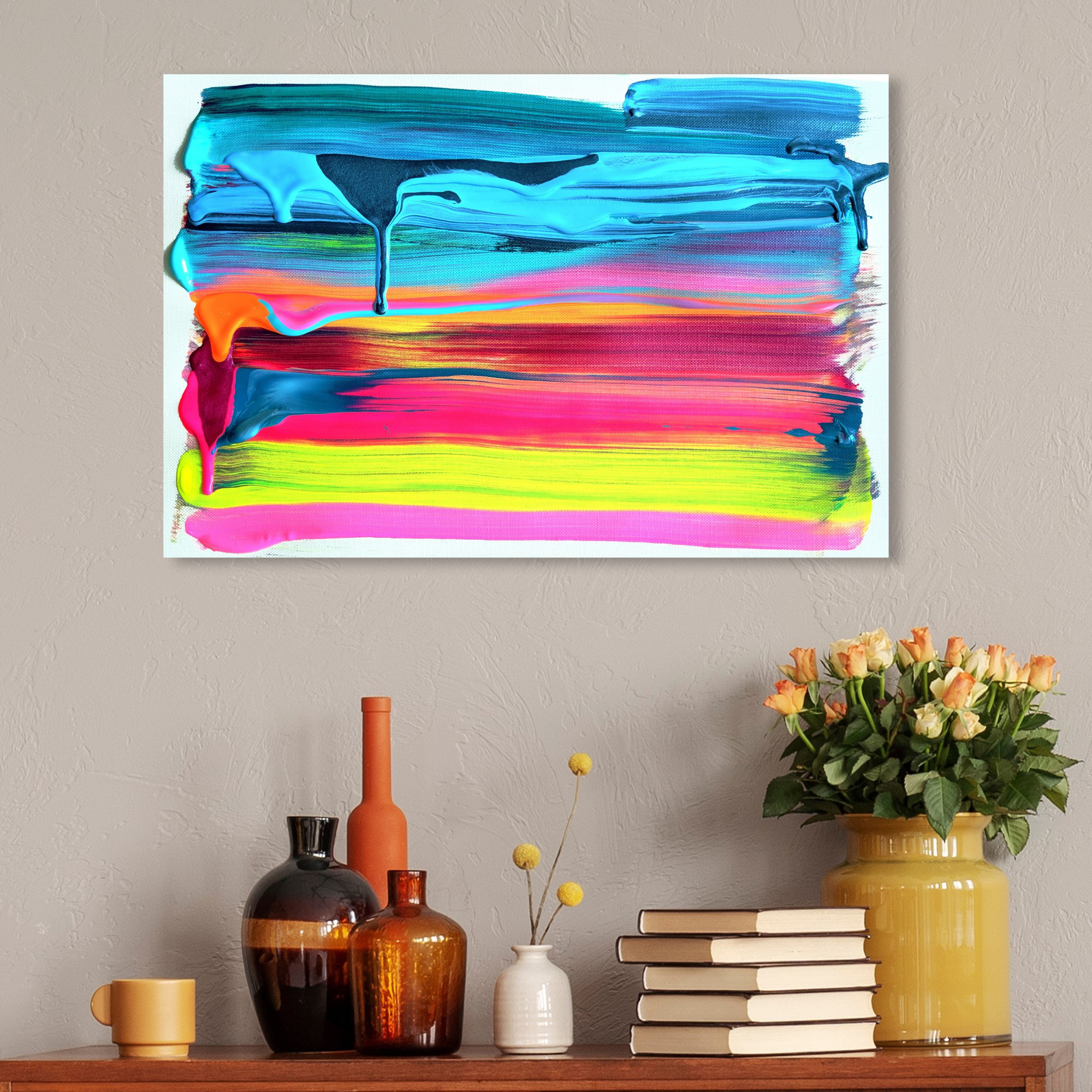 Ebern Designs So Glazed in Neon - Painting Print on Canvas - Wayfair Canada