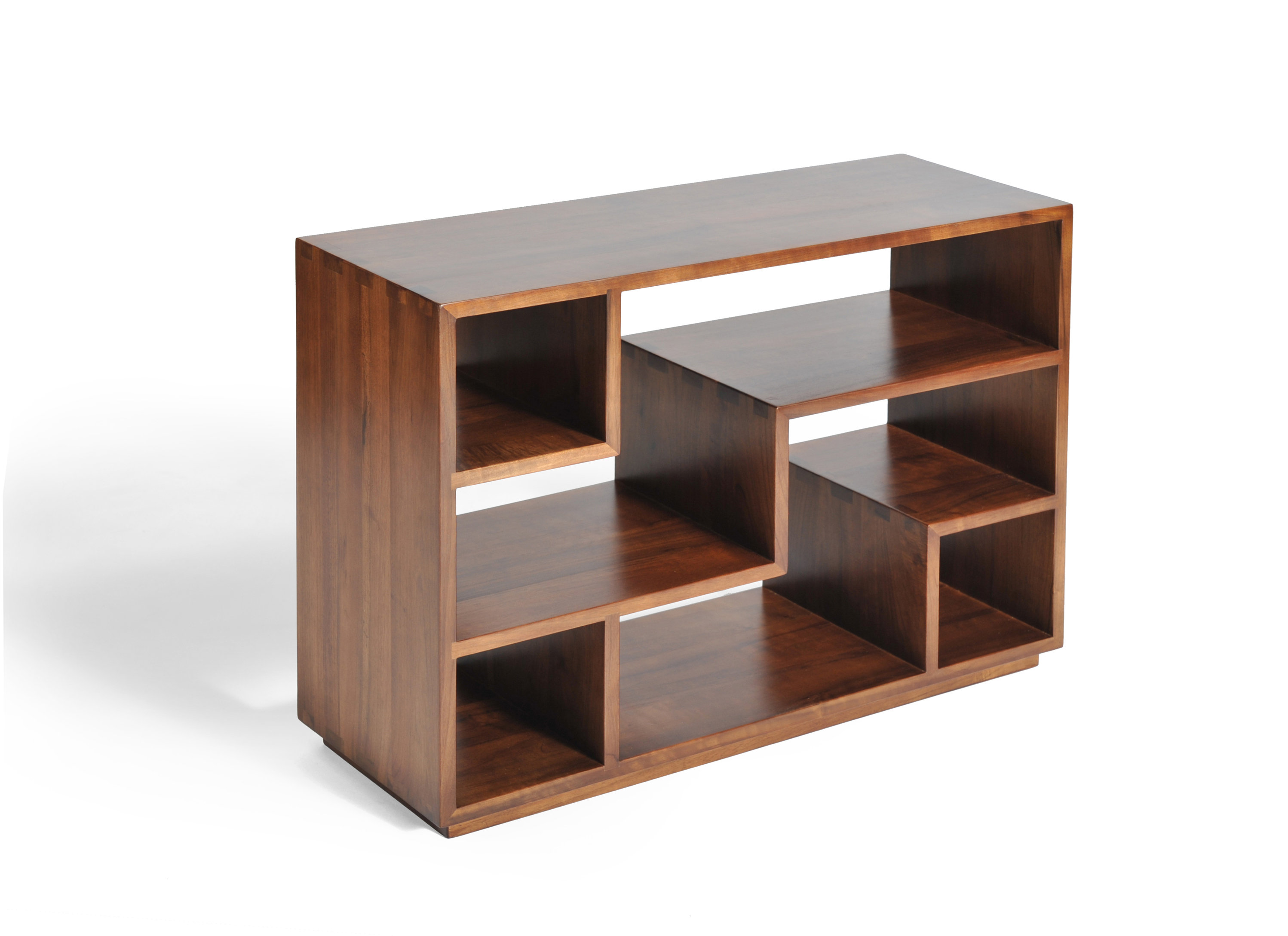 Corrigan Studio® Sahiti 24" H x 33" W Solid Wood Geometric Bookcase ...