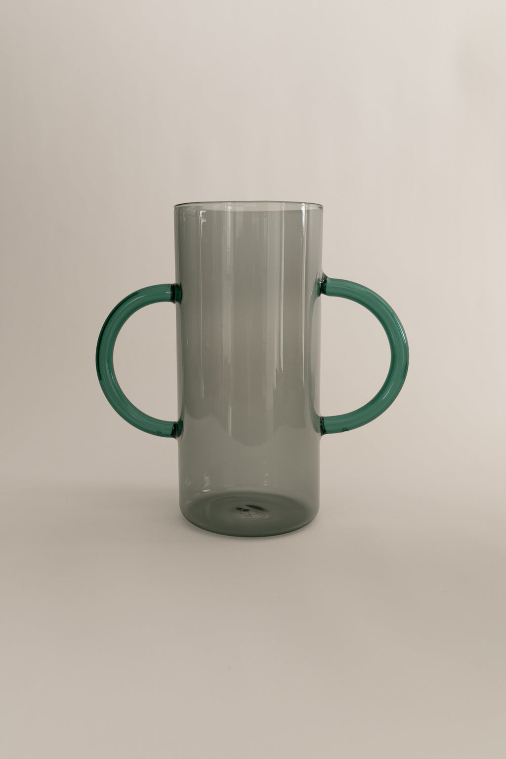 Corrigan Studio® Sophie Lou Jacobsen Handle Vase, Smoke/teal | Wayfair