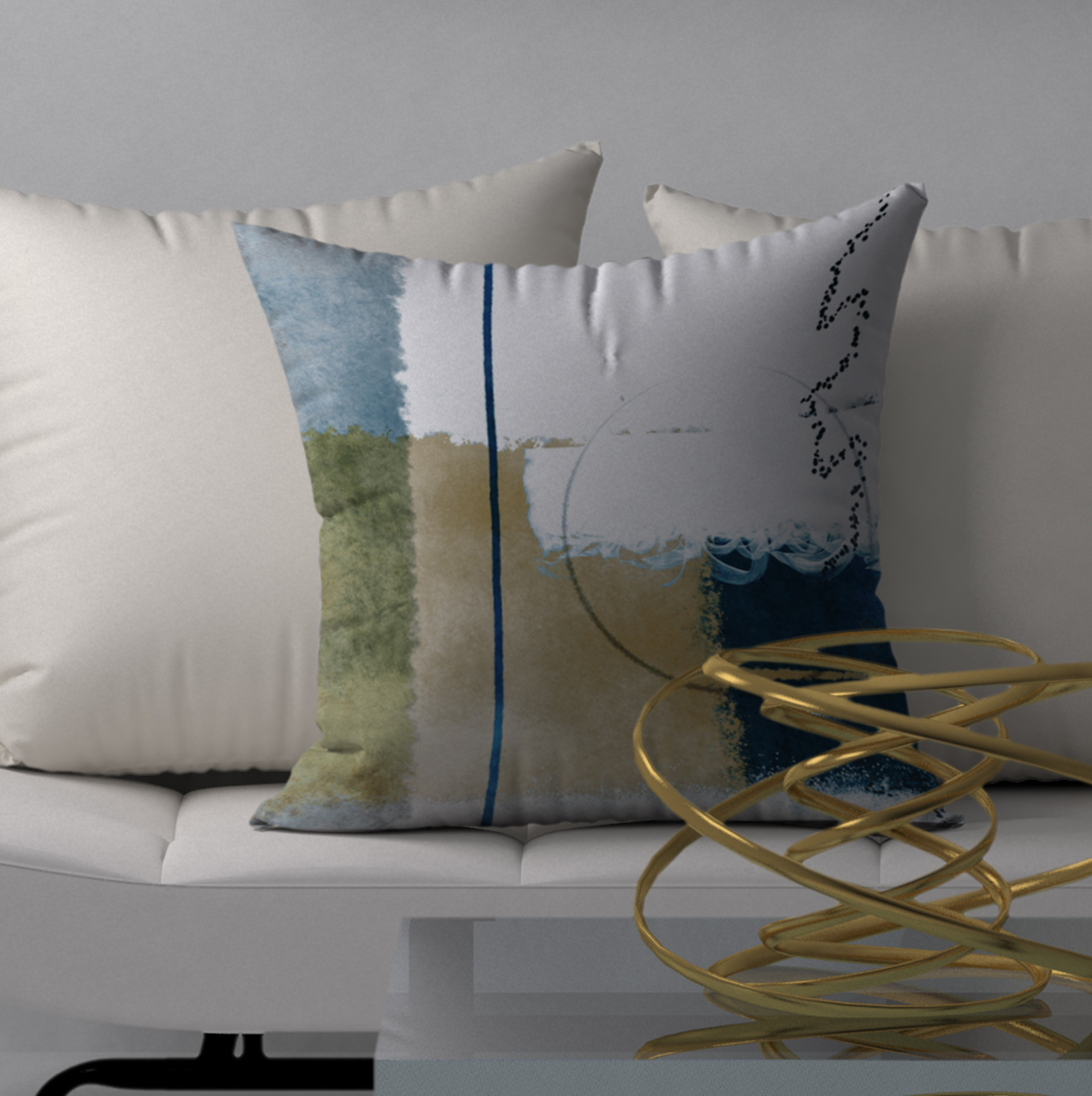 LeRoi Products Abstract Reversible Throw Pillow | Wayfair