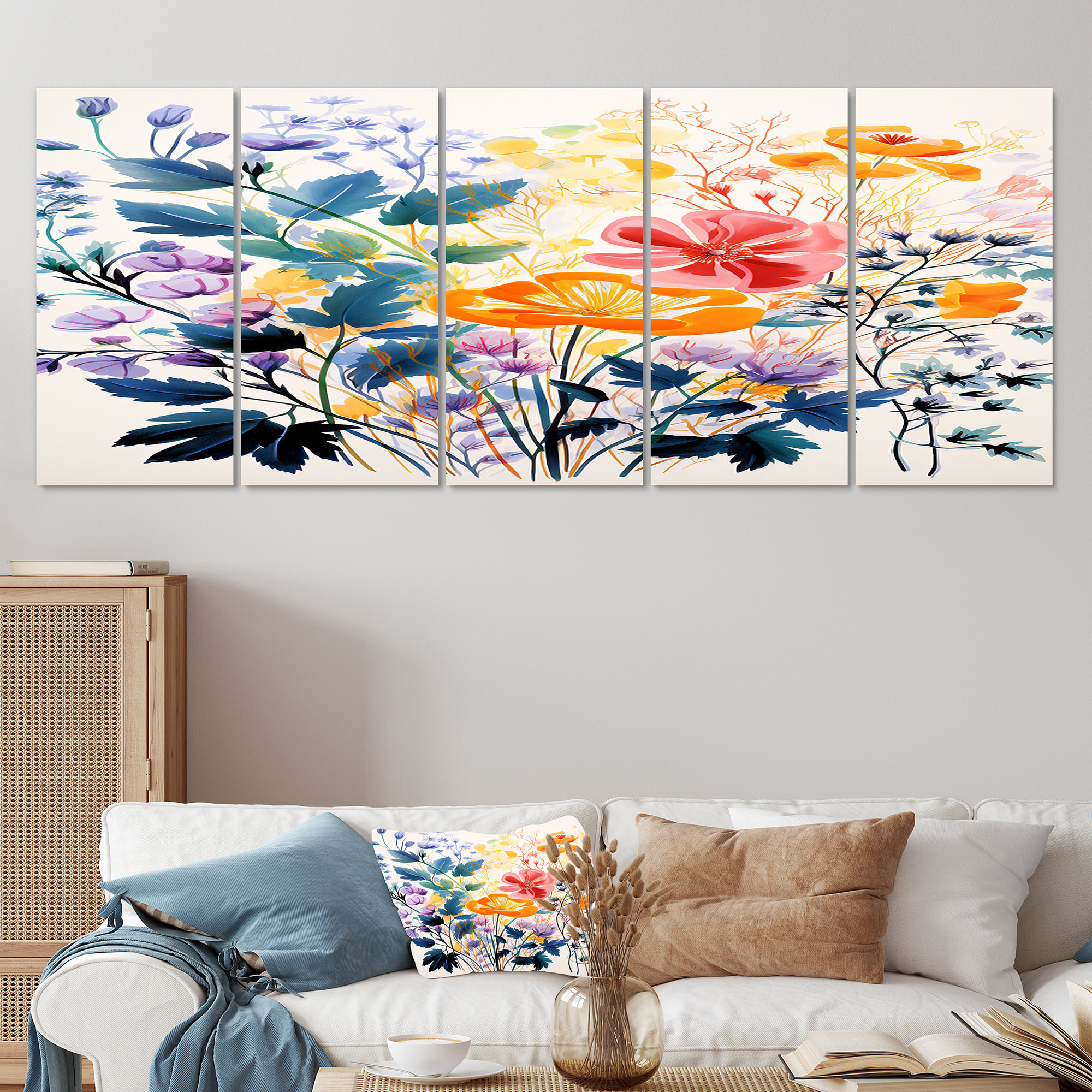 Lark Manor™ Blossoming Buttercup Wildflowers Retro Colors - Buttercups ...