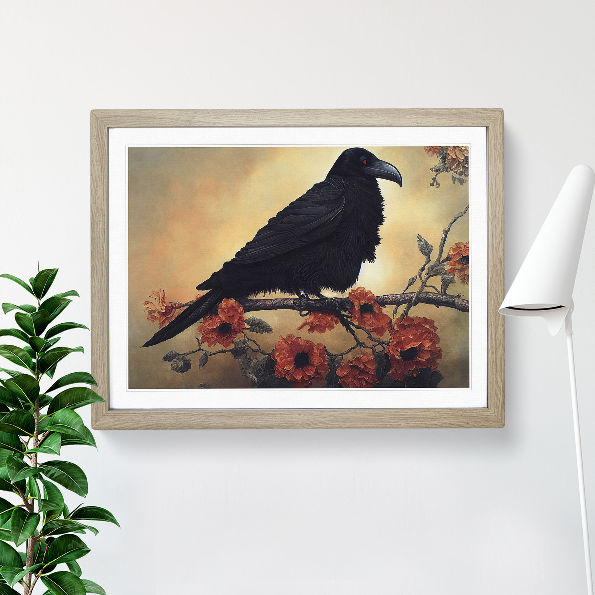 ClassicLiving Magnetic Raven Bird - Picture Frame Painting | Wayfair.ie