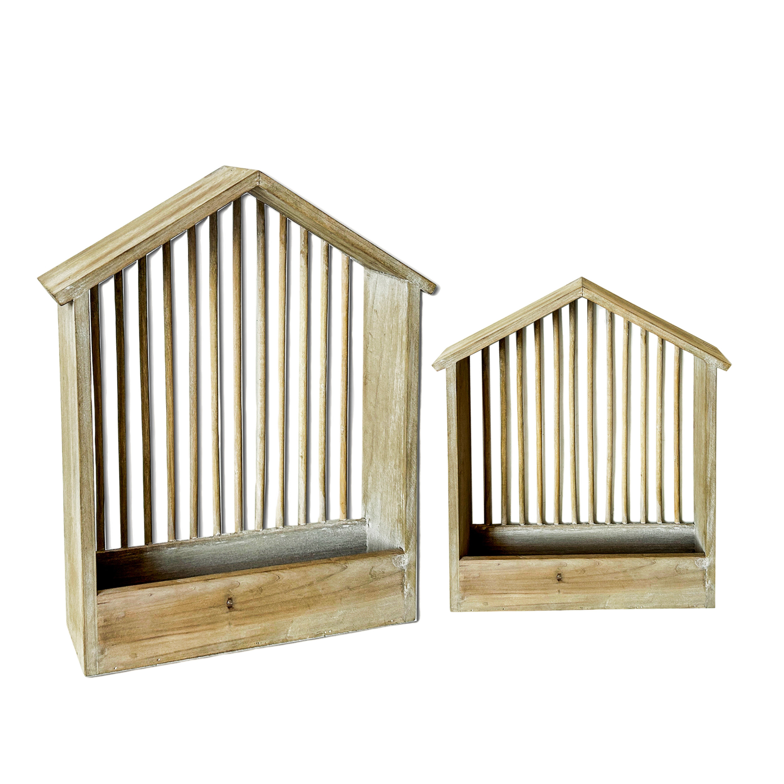 Dakota Fields Ensemble de 2 tablettes en forme de maison à nervures en ...