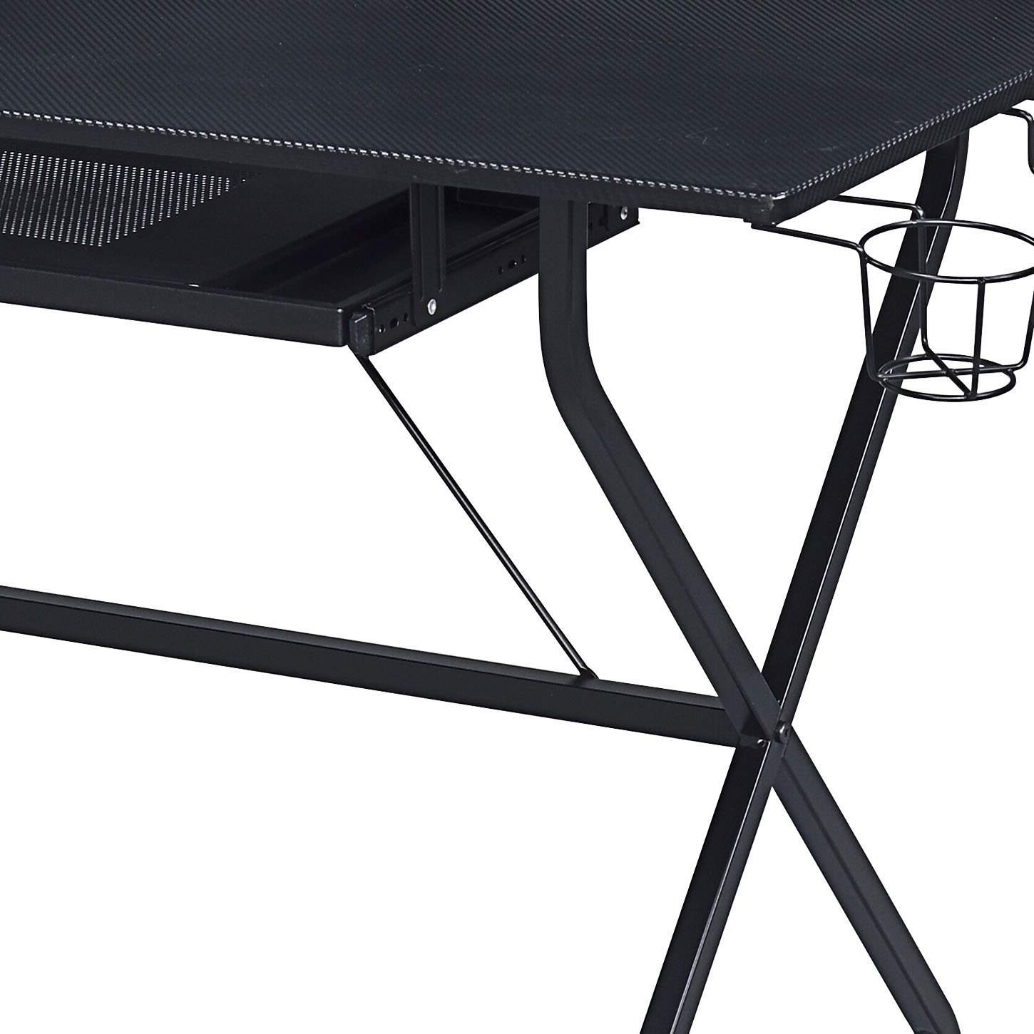 Latitude Run® Computer Desk With Keyboard Tray And Headset Hook | Wayfair