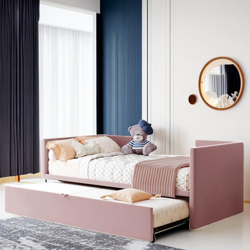 Red Barrel Studio® Azekiel Twin Size Upholstered Daybed with Pop Up ...