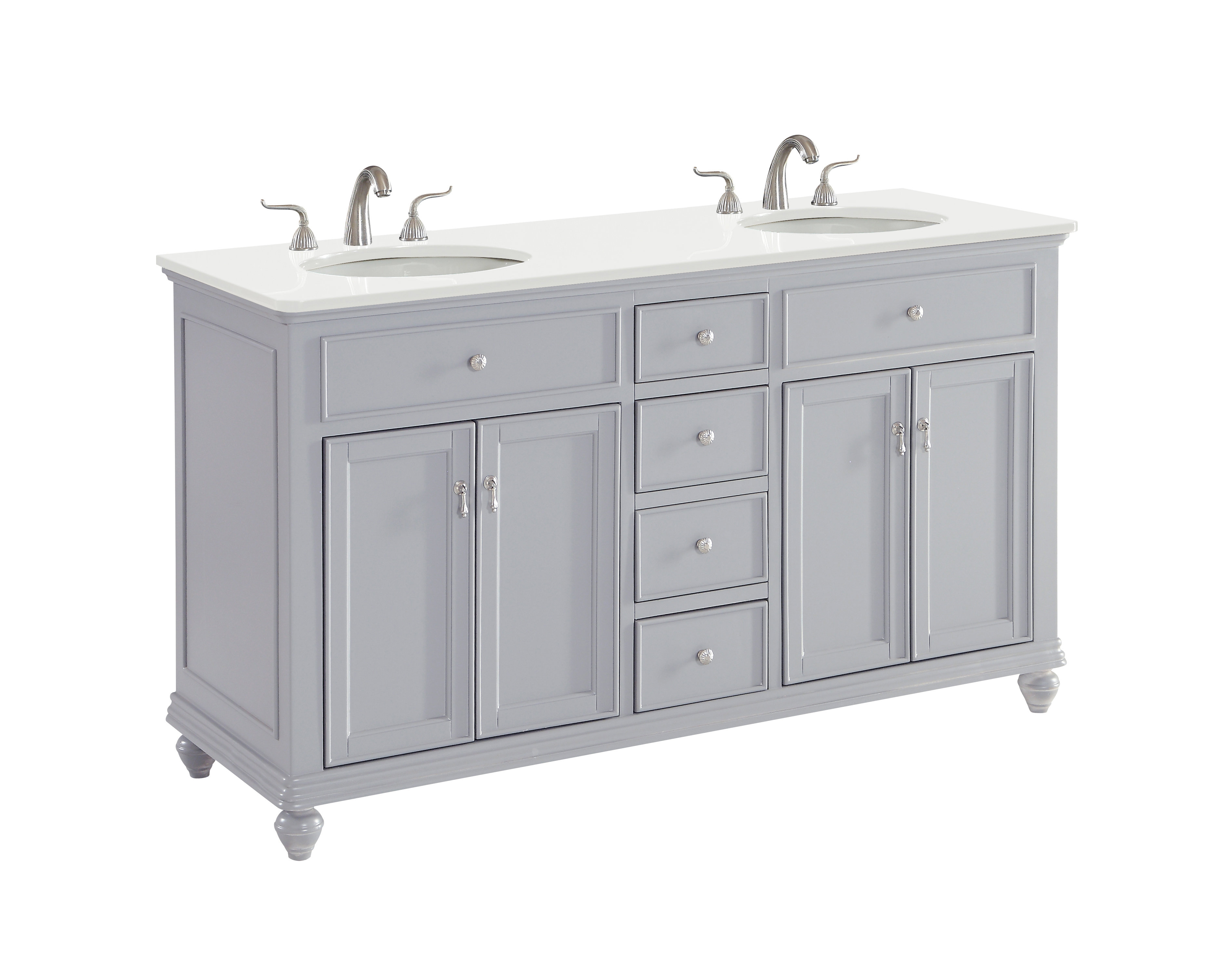 Beachcrest Home™ Otto 60" Double Bathroom Vanity Set | Wayfair