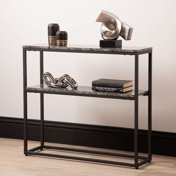 Metro Lane Attis 90cm Metal Console Table For Living Room Furniture, 2 ...