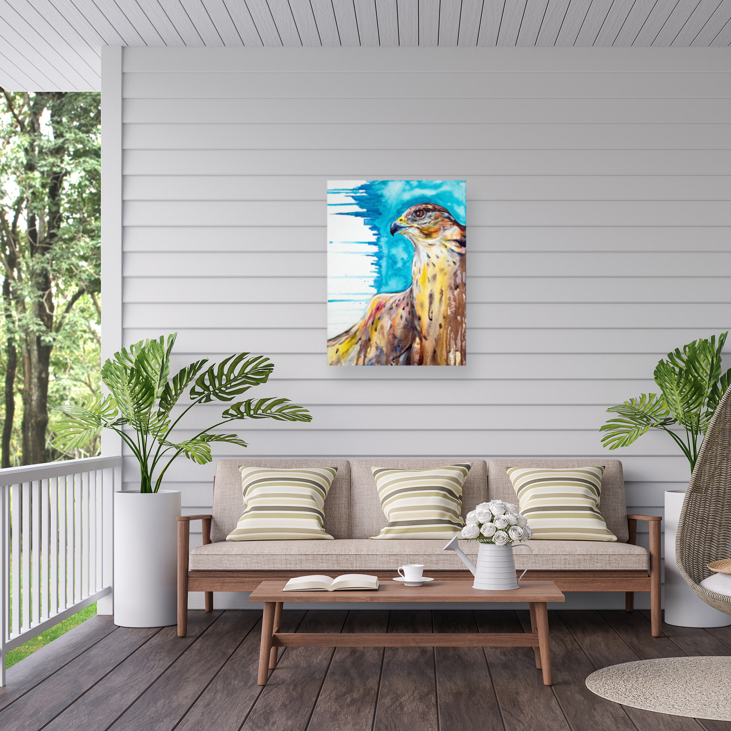 Winston Porter Marc Allante Falcon Outdoor Canvas | Wayfair
