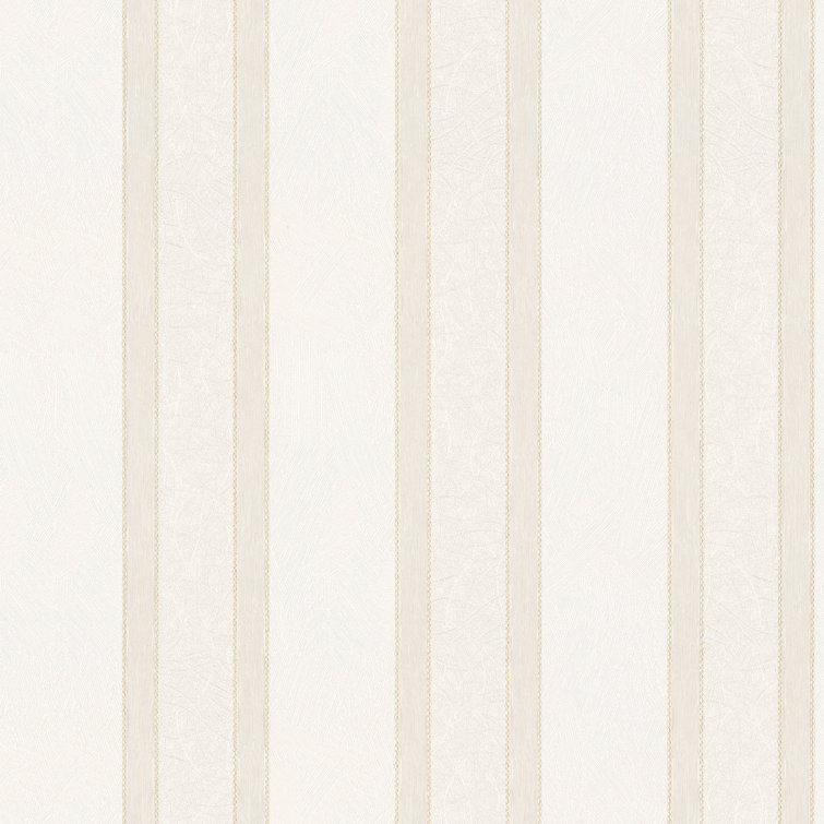 17 Stories Ninti Industrial Effects Beige Traditional Stripe Wallpaper ...