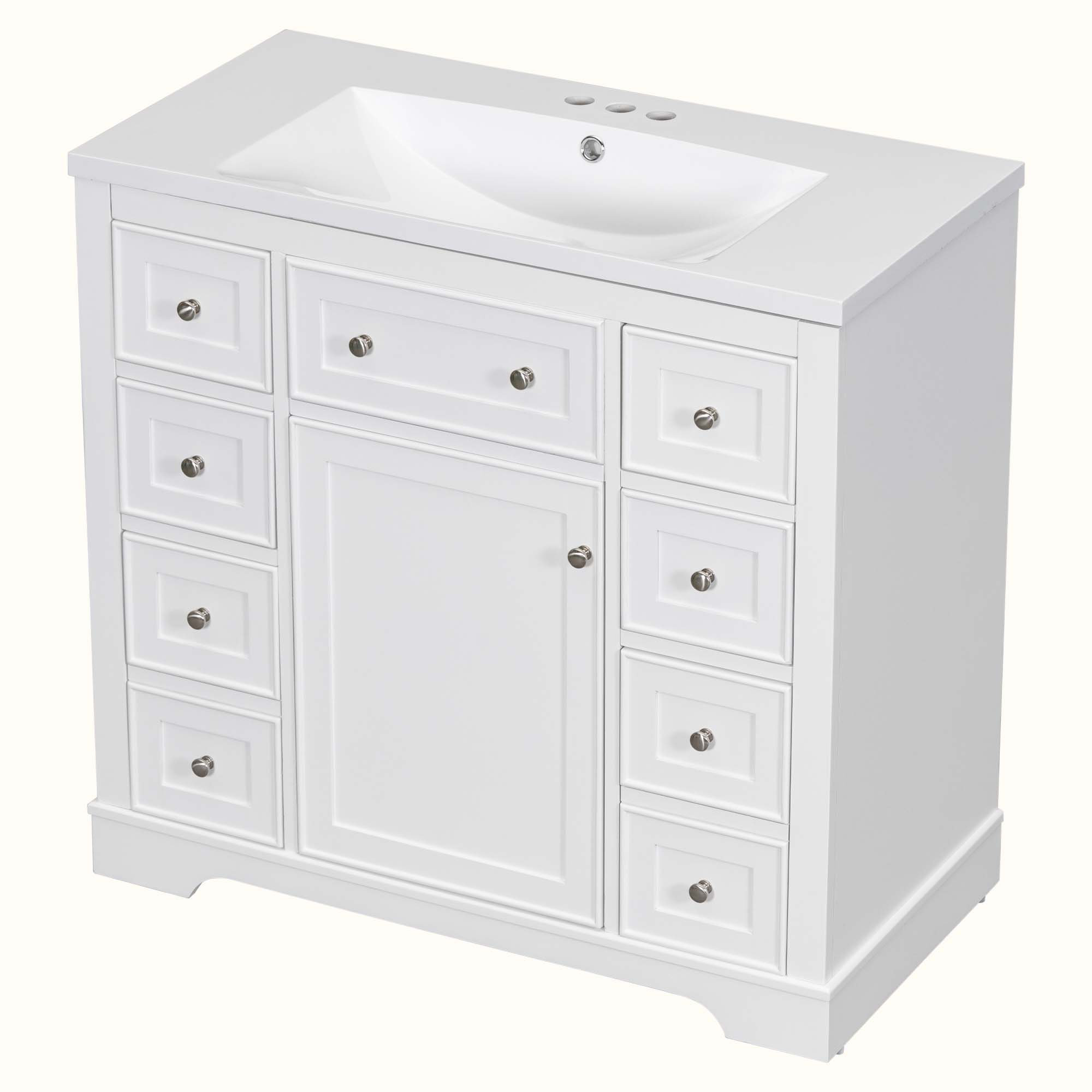 Winston Porter Peytonn 36'' Single Bathroom Vanity with Solid ...