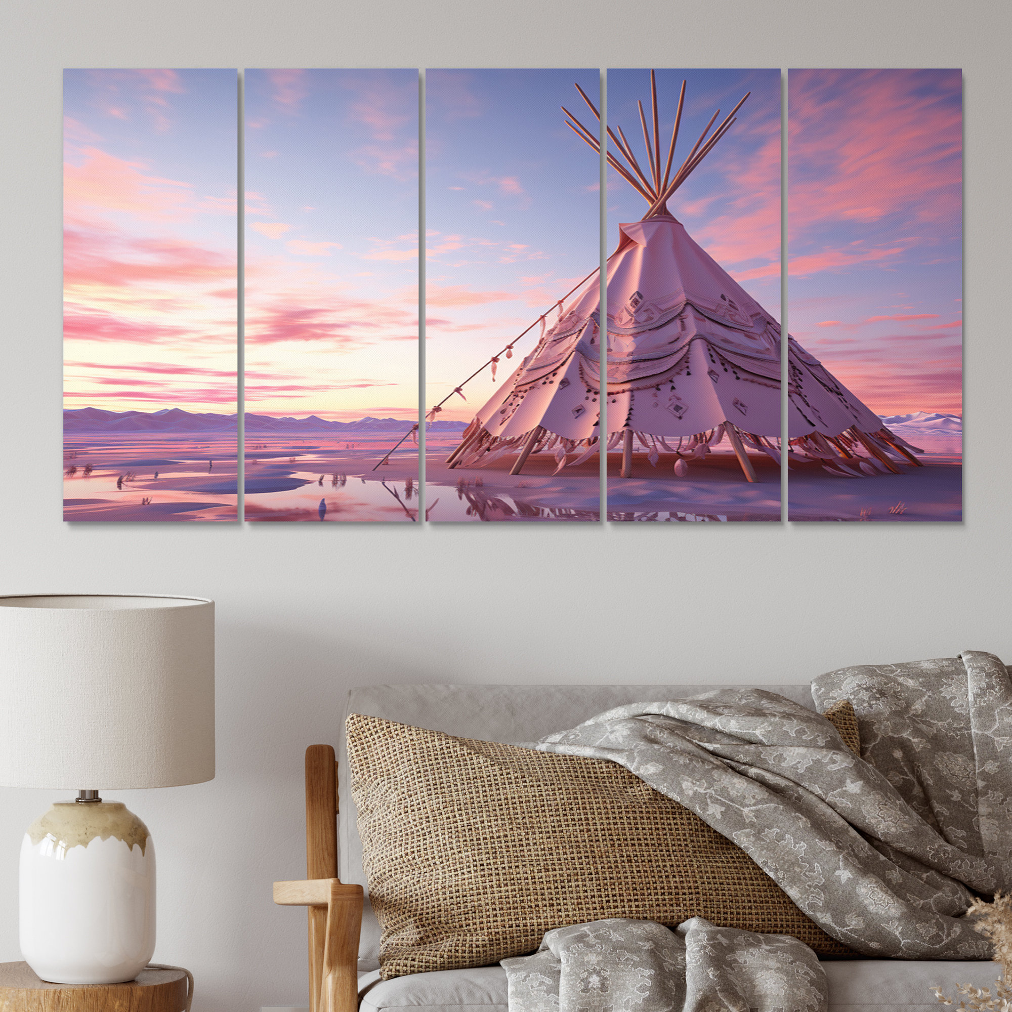 Latitude Run® Purple Native Tipi Dreamcatcher Whispers I - Native ...