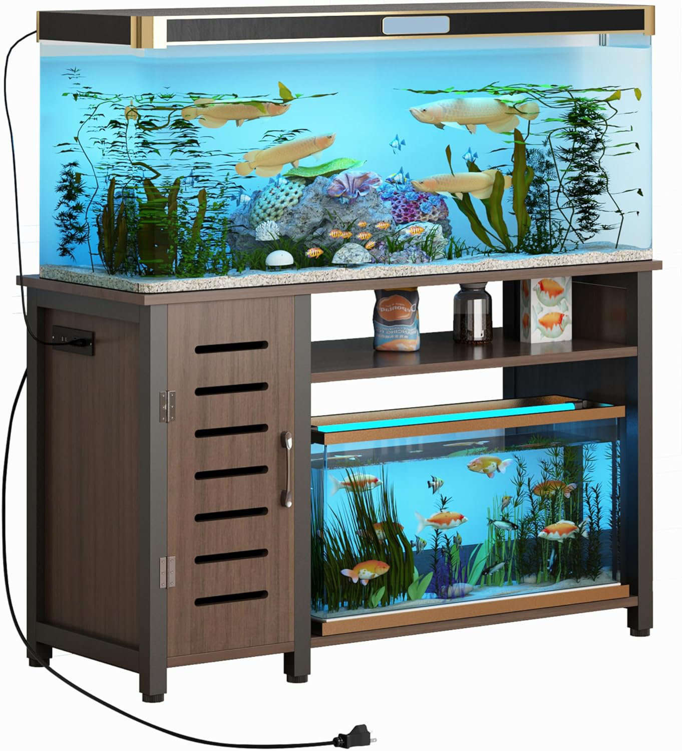 Tucker Murphy Pet™ Gallon Fish Tank, Stand Heavy Duty Metal Aquarium ...