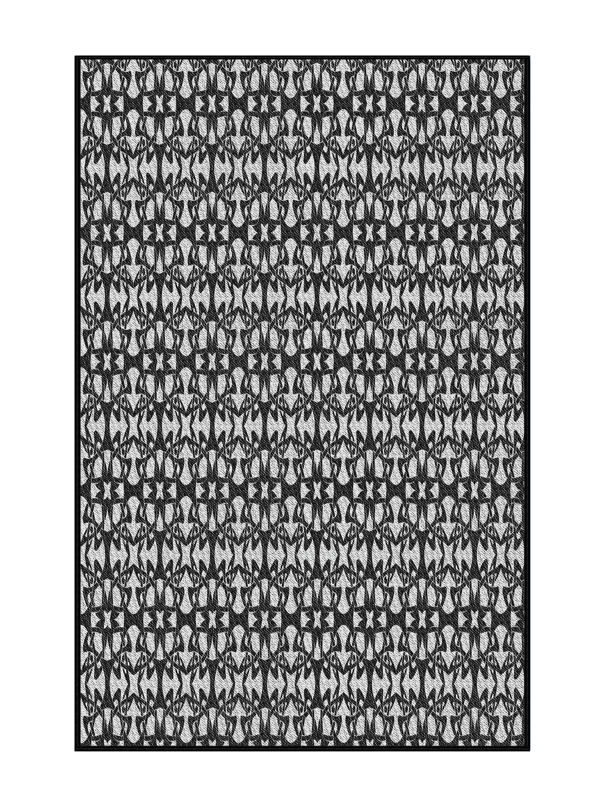 Ivy Bronx Ison Patterned Black Area Rug | Wayfair