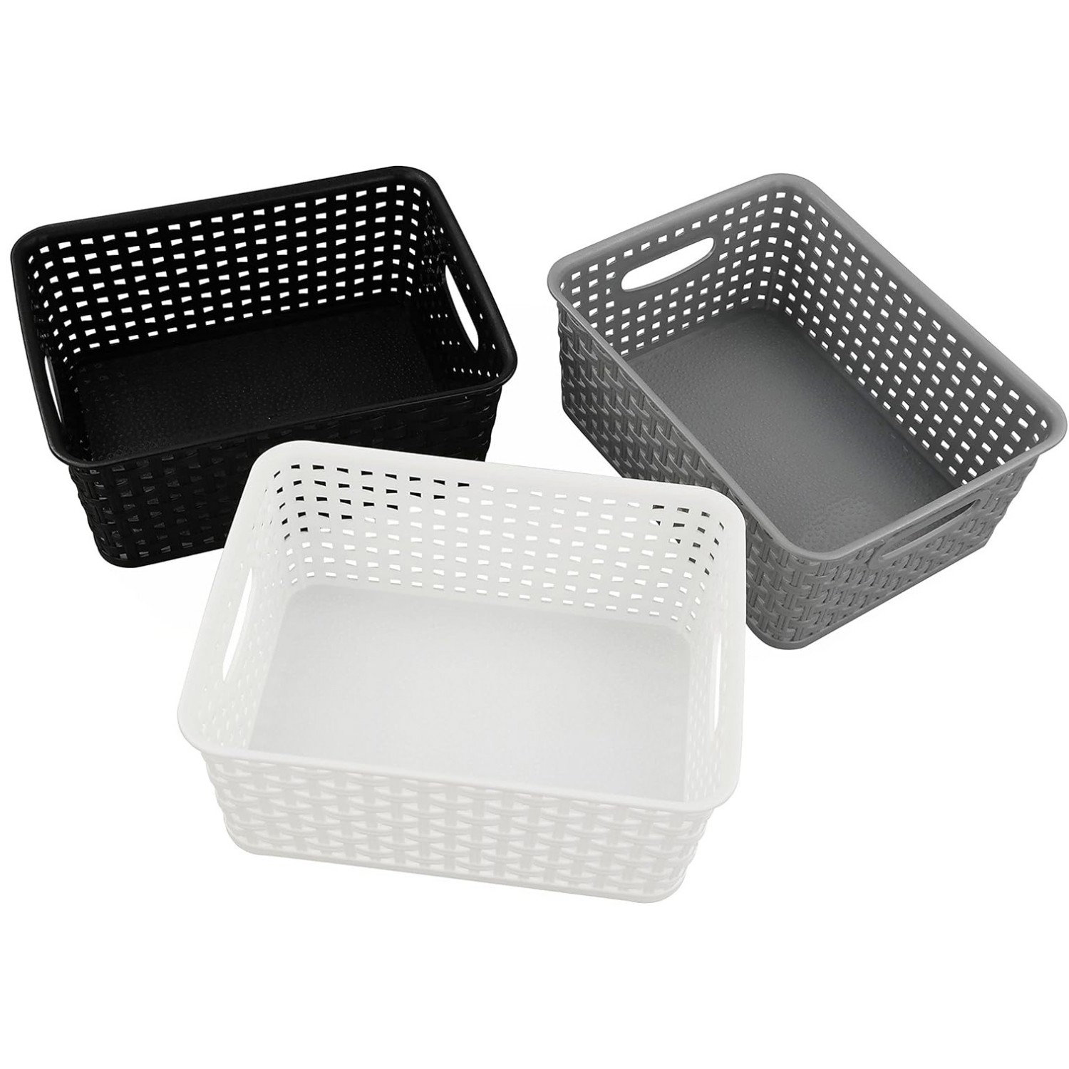 Rebrilliant 6-Pack Plastic Storage Basket, Woven Basket Bin | Wayfair