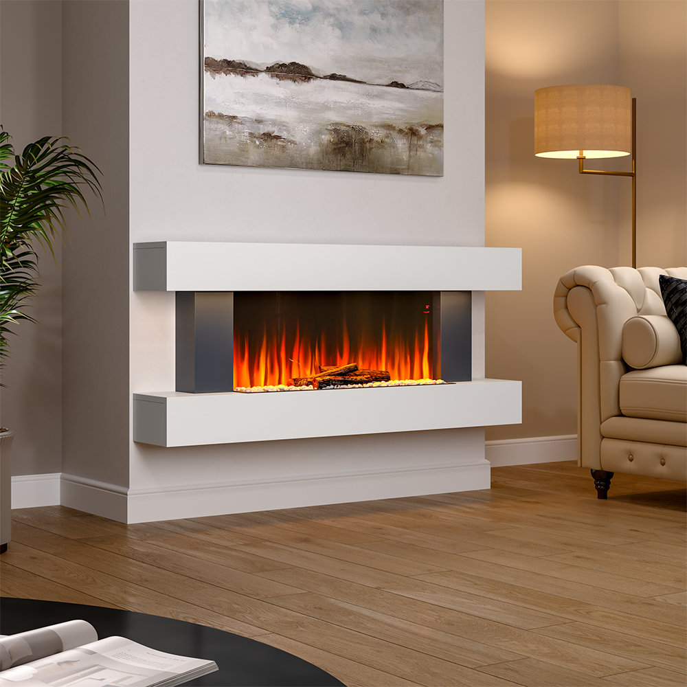 Metro Lane Ancil Metro Lane 132cm W Electric Inset Fire & Reviews ...