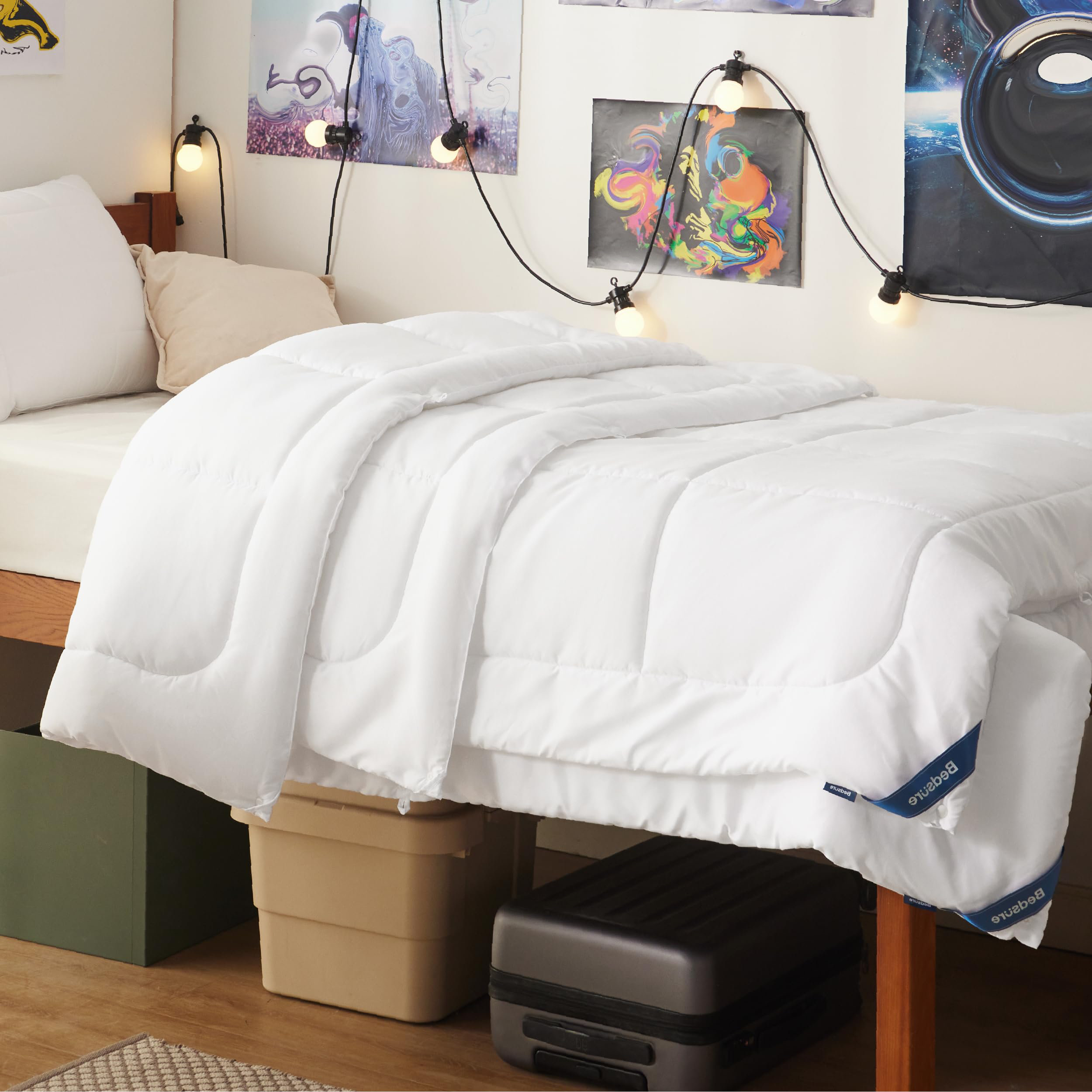 Bedsure 150Gsm Lightweight Duvet Insert & 300Gsm All Season 2 Buttoned ...