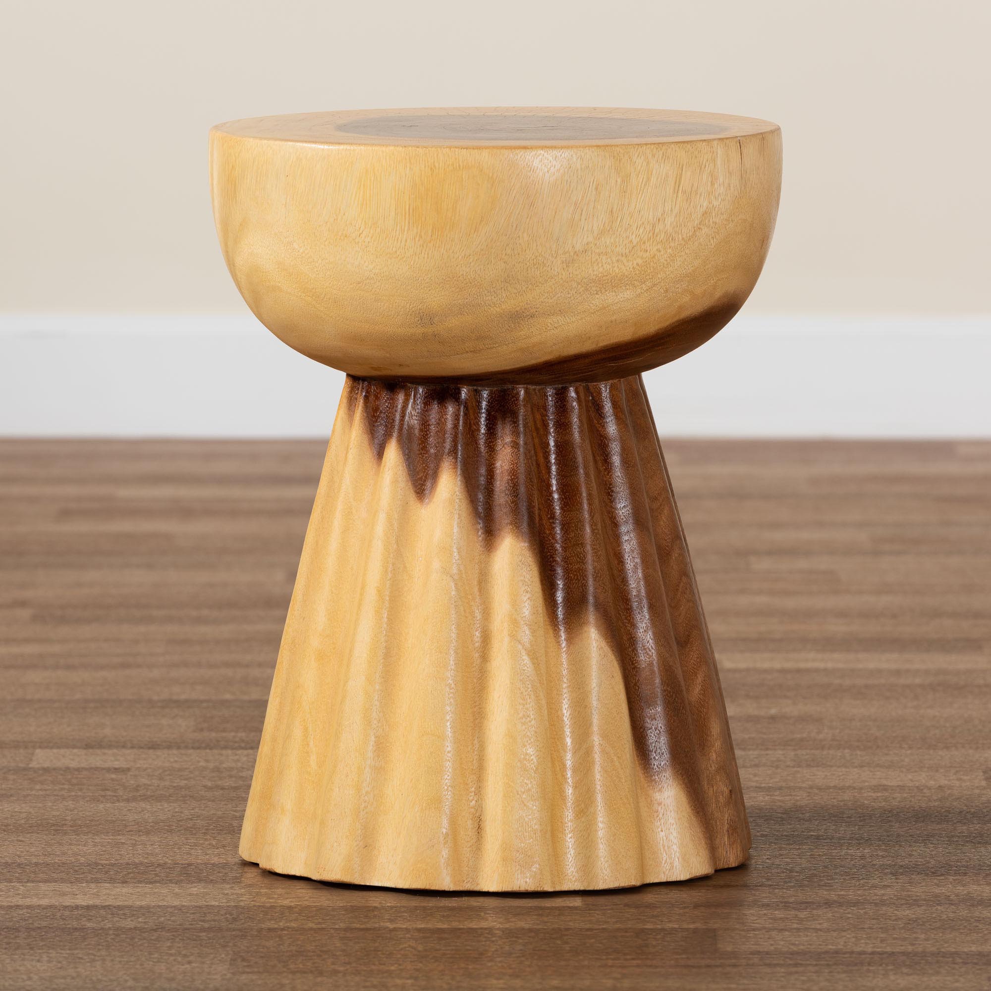 Dakota Fields Bali & Pari Alara Hand-Carved Suar Wood Side Table ...
