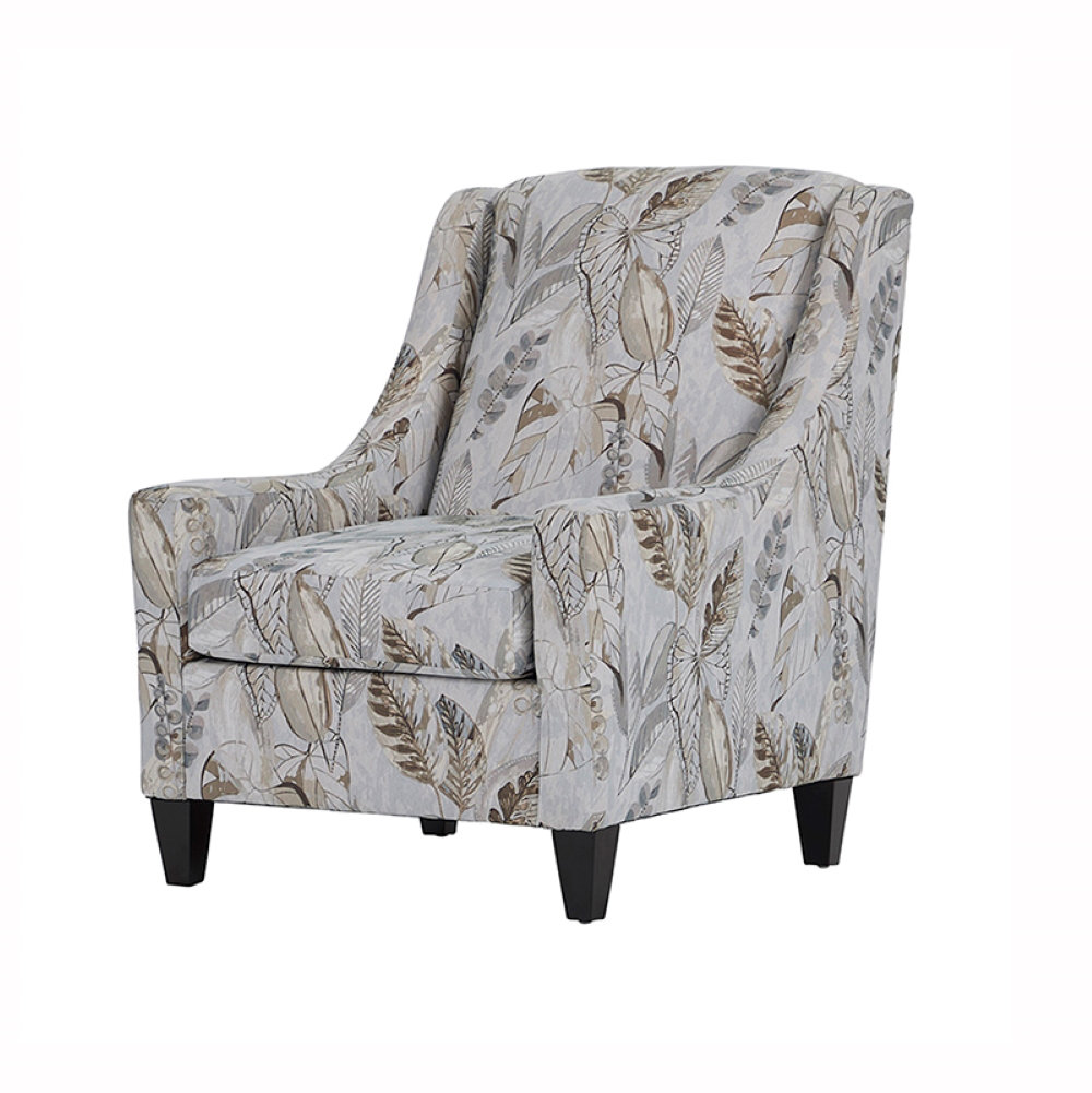 Lark Manor Fauteuil d'appoint à accoudoirs inclinés avec pieds en bois ...