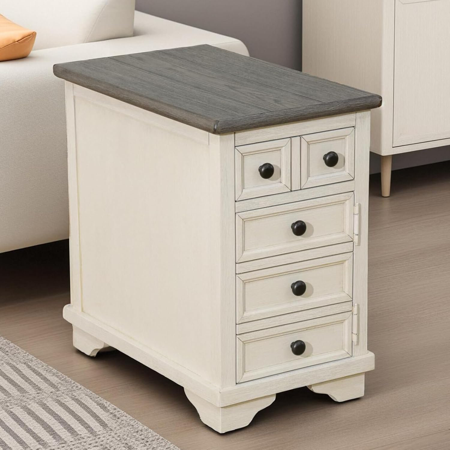 Red Barrel Studio® Tyesha Two-tone Farmhouse Style Side Cabinet | Wayfair