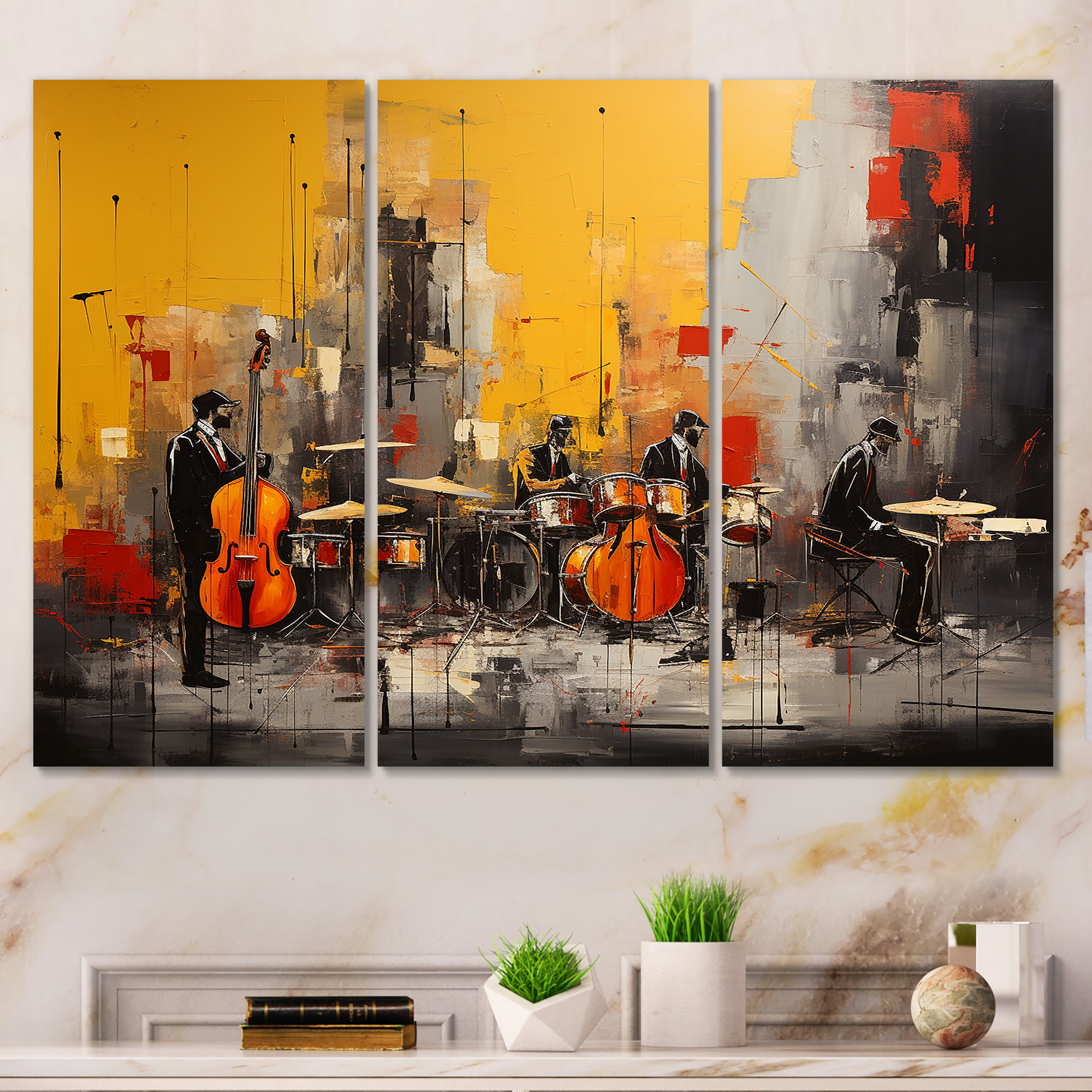 Lark Manor™ Jazz Band Melody Groove - Music Jazz Wall Art | Wayfair