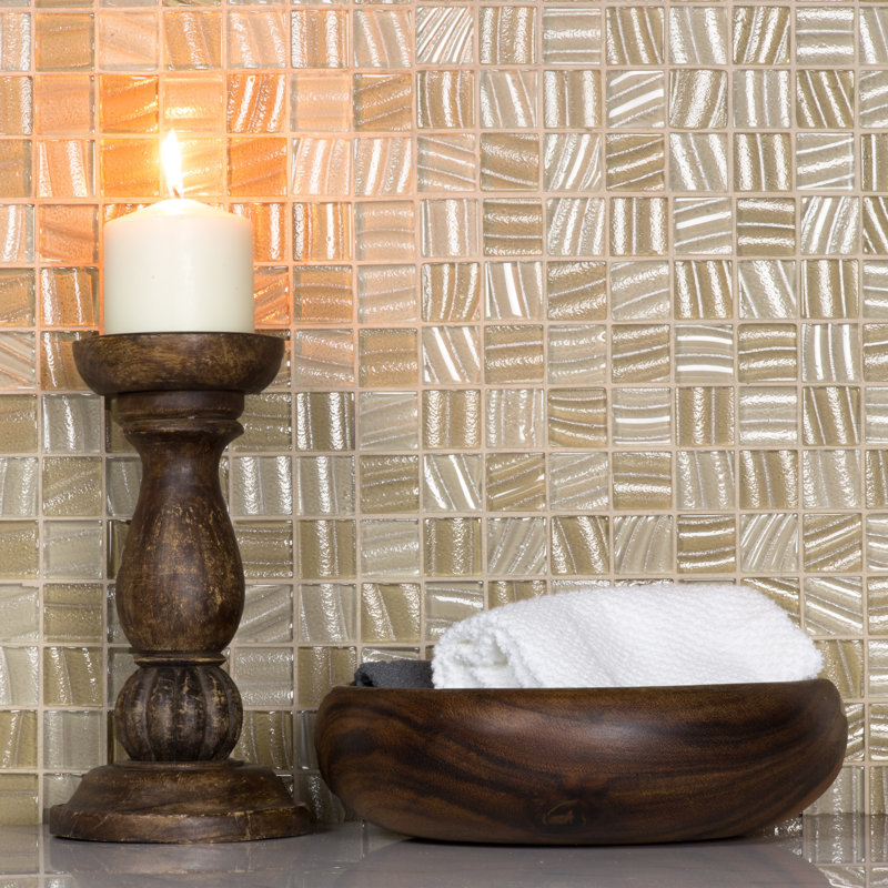 Abolos New Era 12 in. x 12 in. Textured Glass Straight Edge Square ...