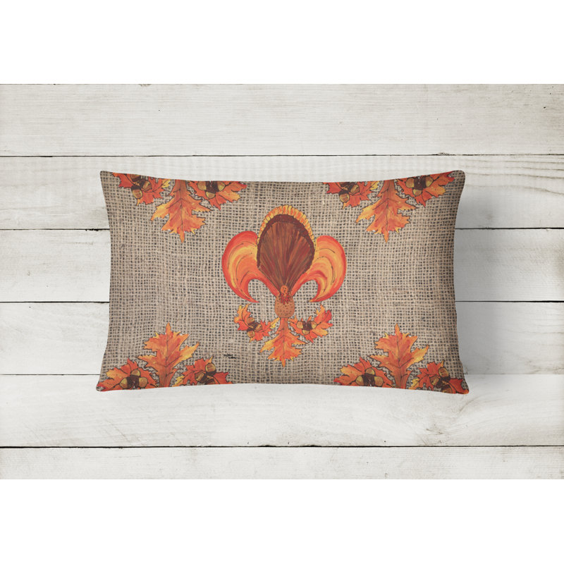 Caroline's Treasures Thanksgiving Turkey Fleur De Lis Indoor/Outdoor ...