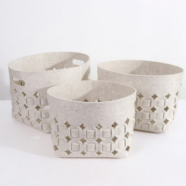 Bayou Breeze Decorative Fabric Storage Baskets Cubes & Reviews | Wayfair
