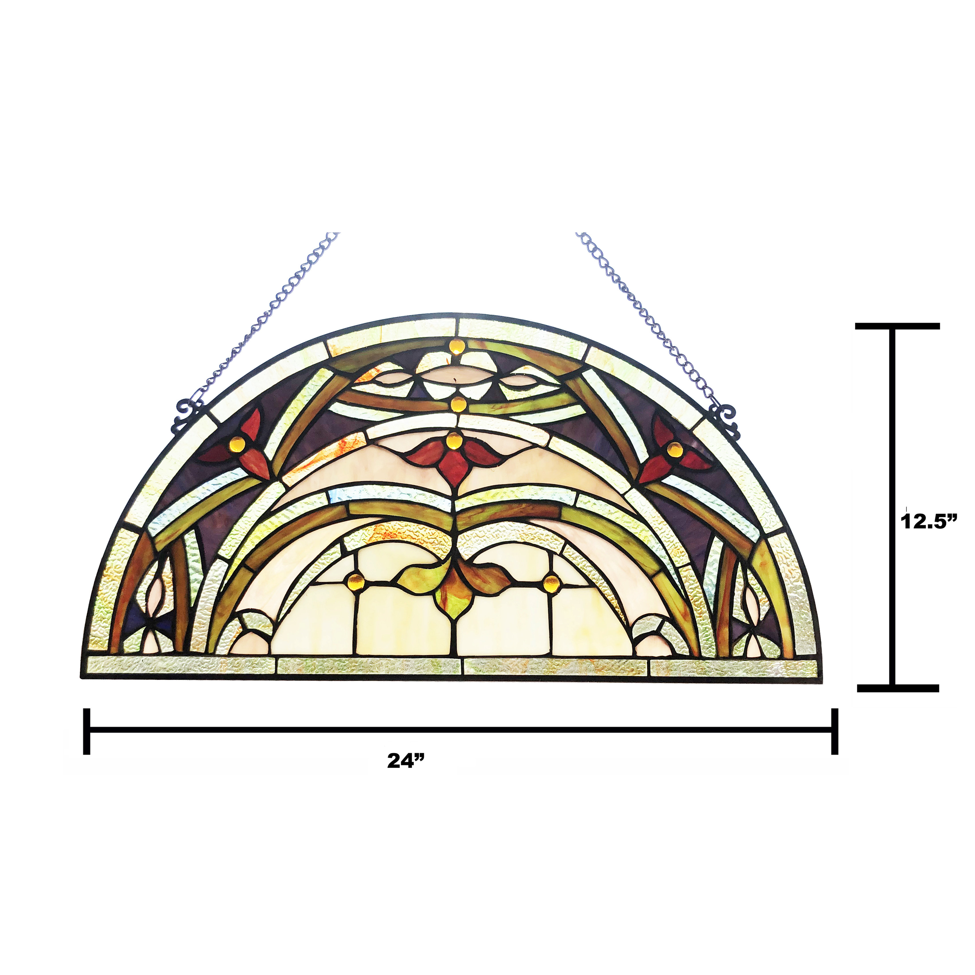 August Grove® Henninger Stained Glass Window Panel & Reviews | Wayfair
