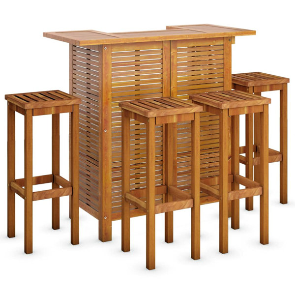 Natur Pur Riverdale 110cm Solid Wood Bar Set | Wayfair.co.uk