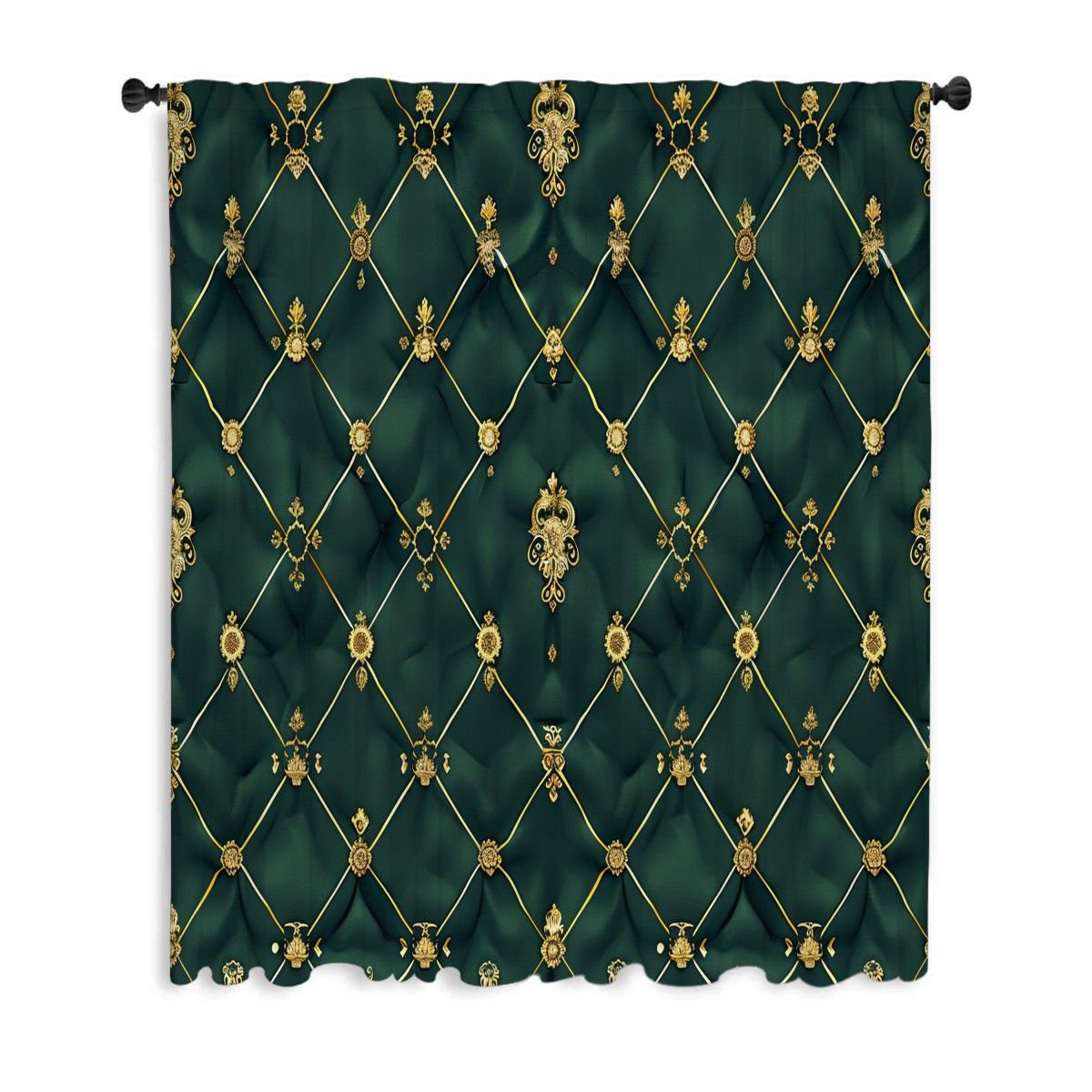 VisionDecor Baroque Window Curtains, Elegance Blockout & Sheer Curtains ...