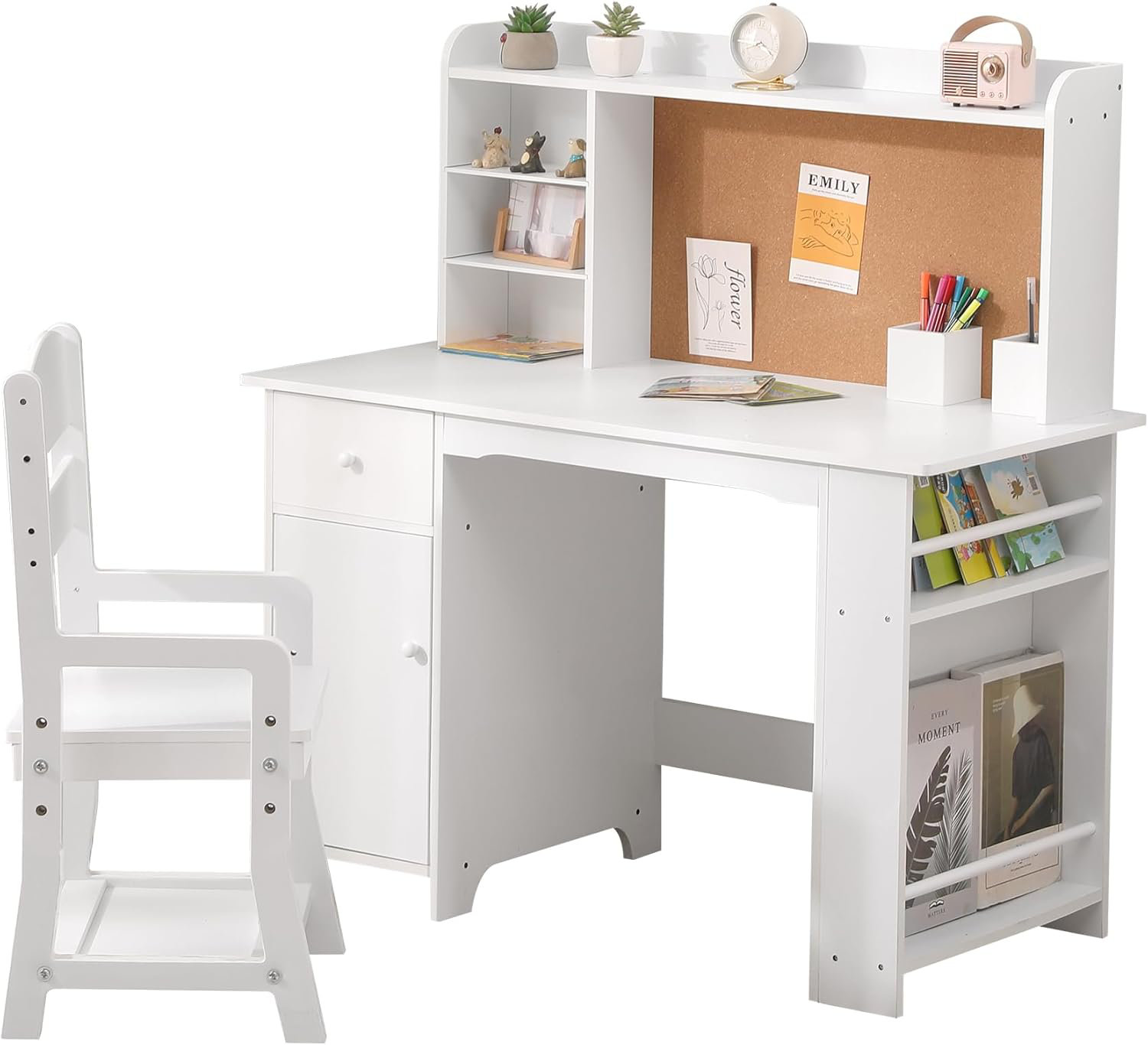Harriet Bee Kids Desk, Study Desk And Chair Set For Boys And Girls ...