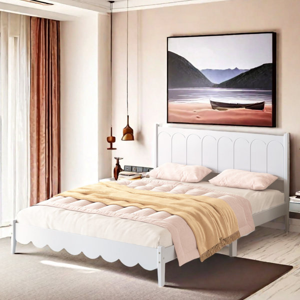 Disney Wood Platform Bed With Rectangular Headboard | Wayfair