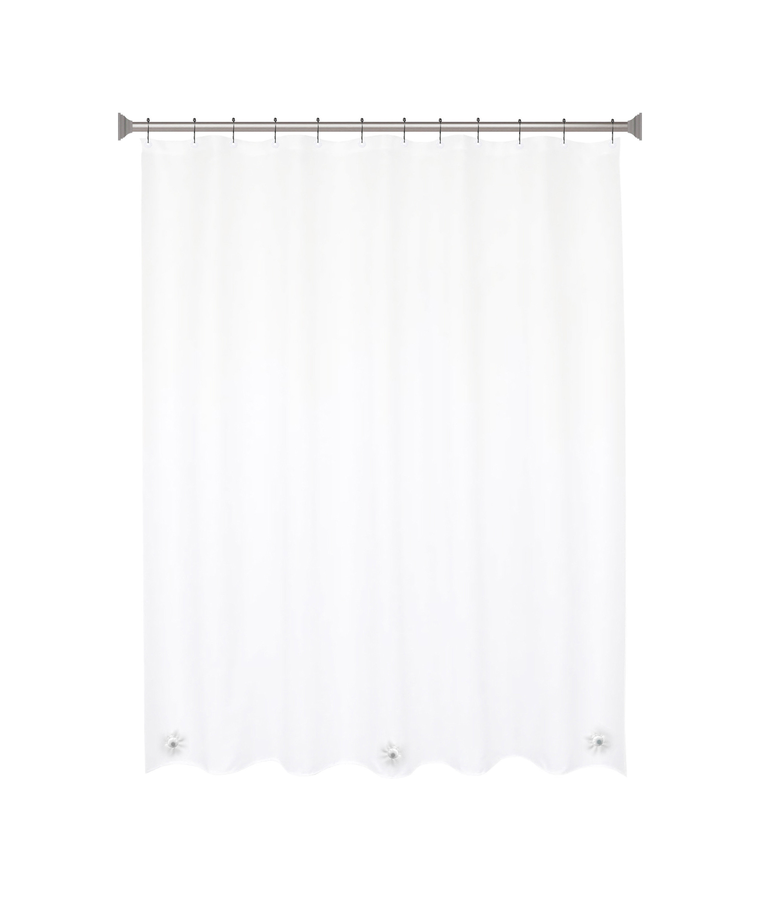 Basics by Wayfair® Wayfair Basics® PEVA Solid Color Single Shower Liner ...