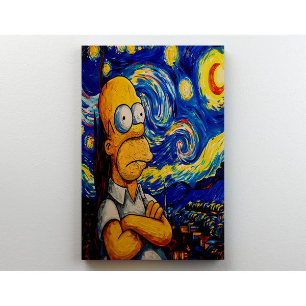 Simply Homer Van Gogh - No Frame Print on Canvas | Wayfair.co.uk