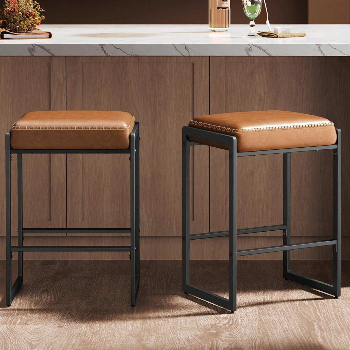 RELPOX Bar Stools Set of 2, Counter Height Bar Stools - Wayfair Canada