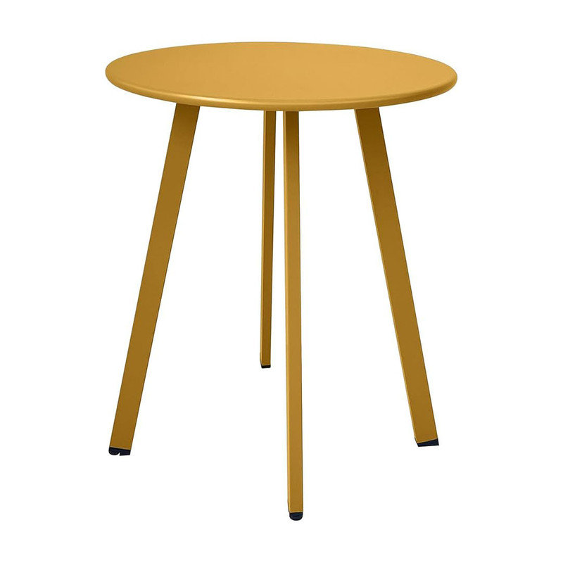 George Oliver Outdoor Weather Resistant Patio Side Table, Round Metal ...