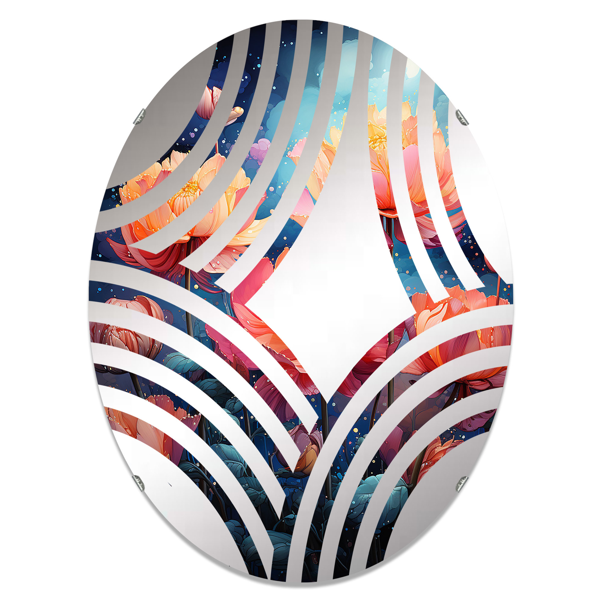 Design Art Multicolor Celestical Tulips At Night II - Baptist Fan ...