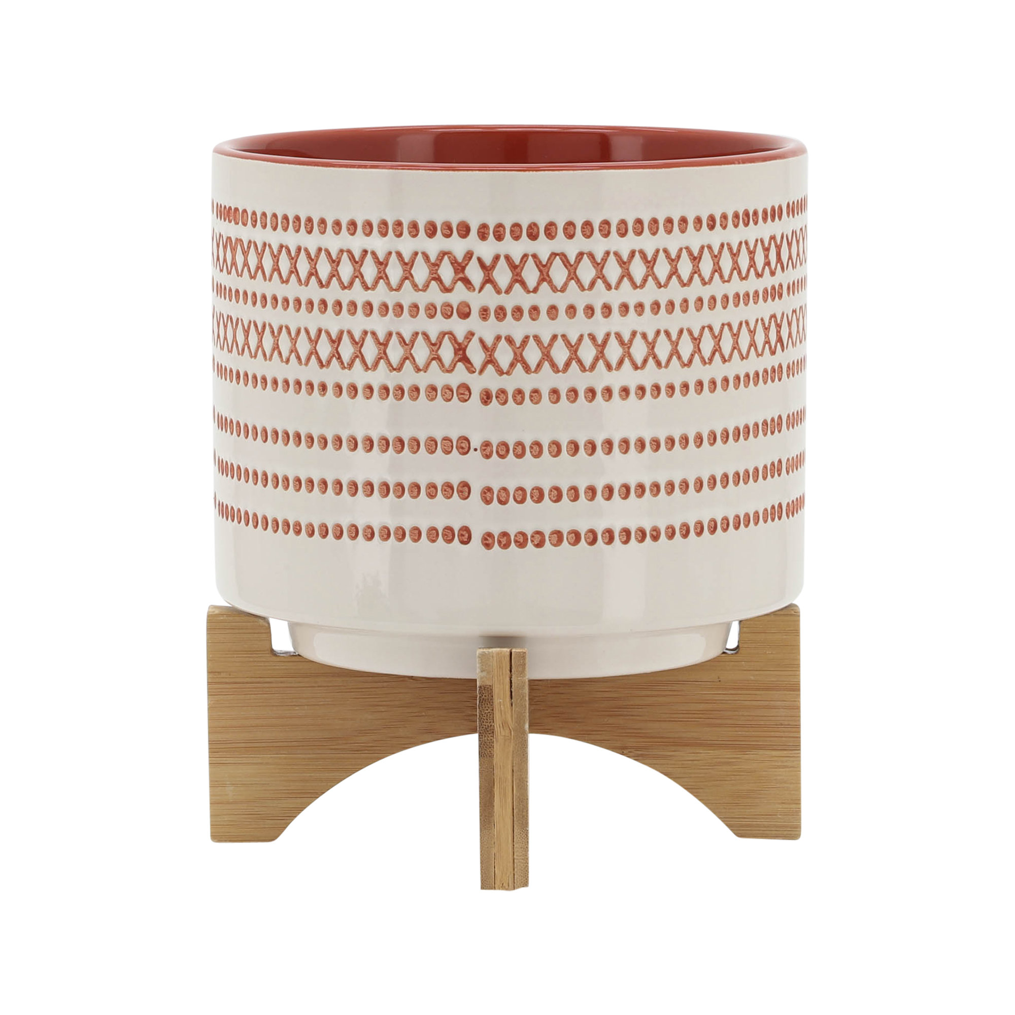 Dakota Fields Ceramic Planter for Indoor and Outdoor Use Orange Planter ...