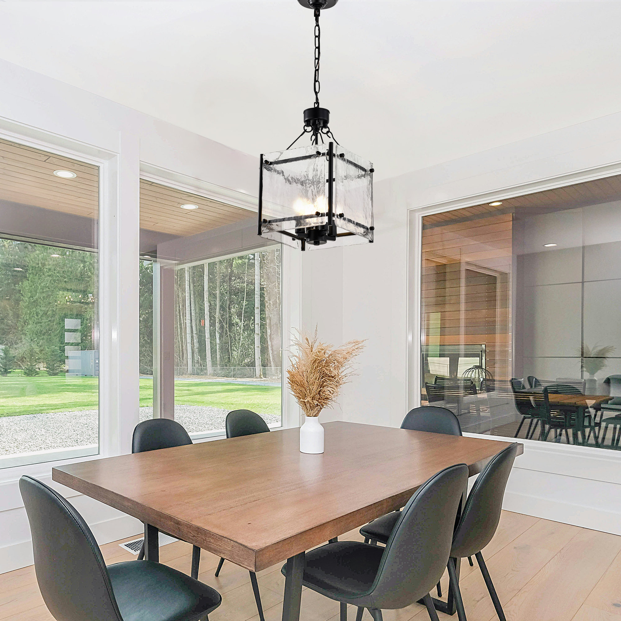 17 Stories Sighbiorn 4 - Light Lantern Square Chandelier | Wayfair