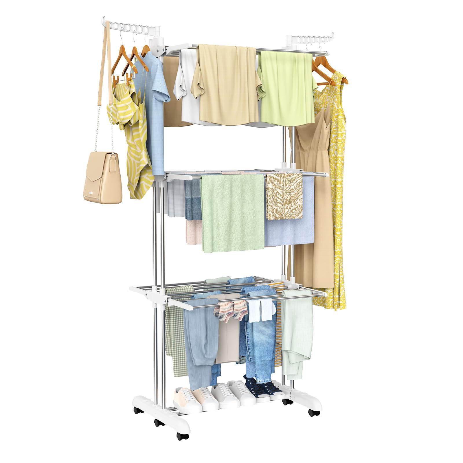 Ivy Bronx Stainless Steel Foldable Freestanding Drying Rack | Wayfair