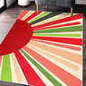Latitude Run® Cute Machine Washable Rugs Sunburst Area Rug Modern Non ...